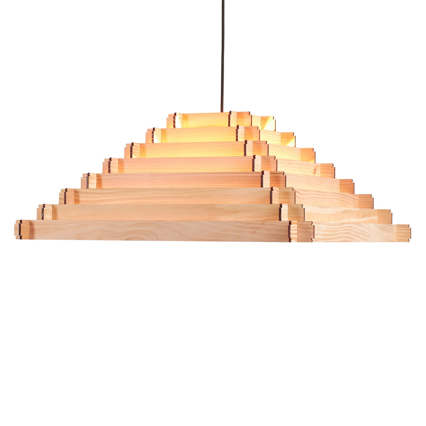 Houten hanglamp van Naaldhout; Duurzaam en sociaal geproduceerd – Binthout